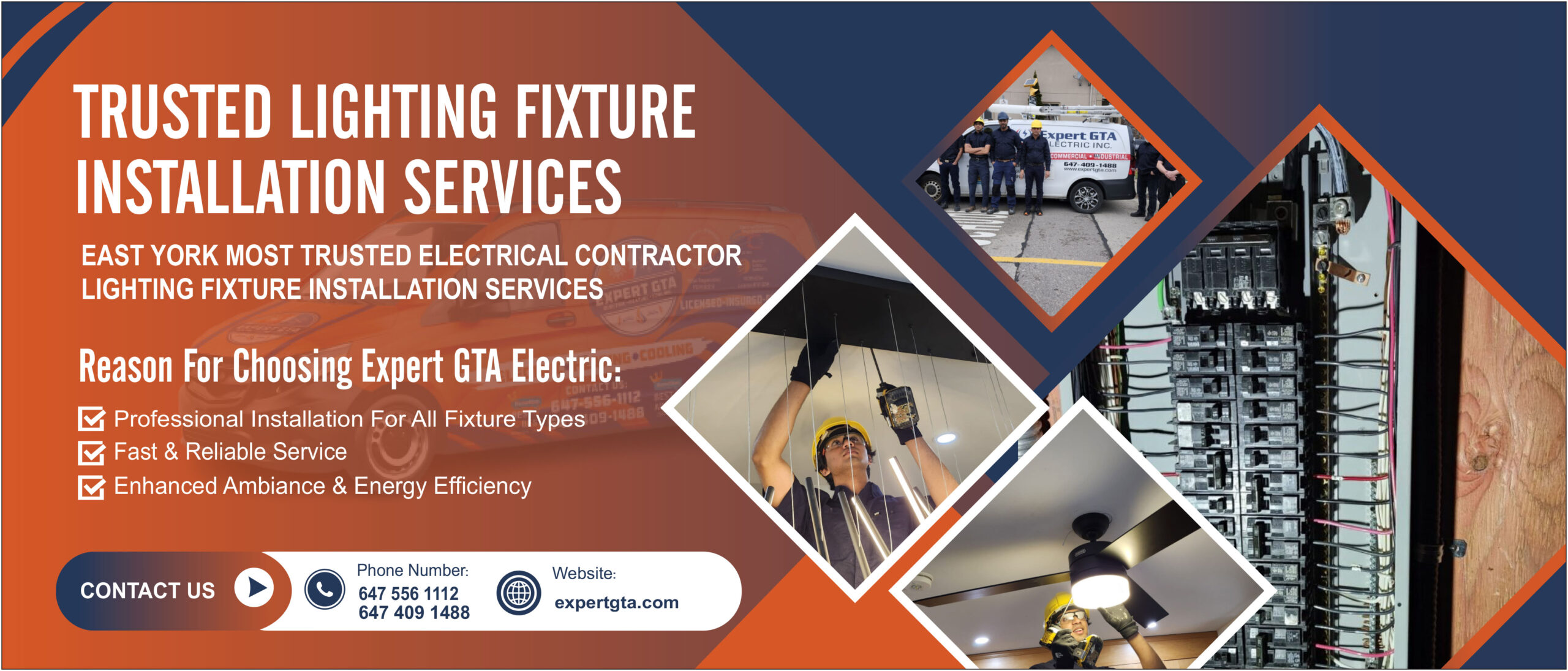 Light Fixture Installation - Expert GTA Electric and HVAC Technician